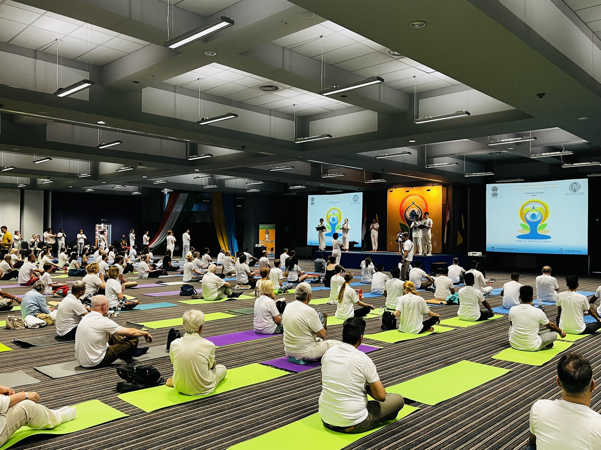 Moscow: International Day of Yoga, Kiev, Ukraine